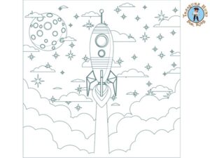 Outer Space Coloring Page - Free Printables - Treasure hunt 4 Kids
