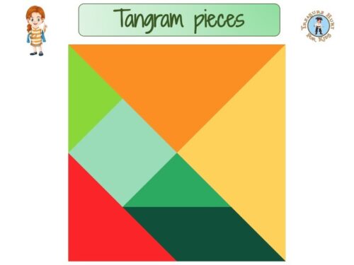 Animal silhouette tangram - Free Printable Puzzle - Treasure hunt 4 Kids