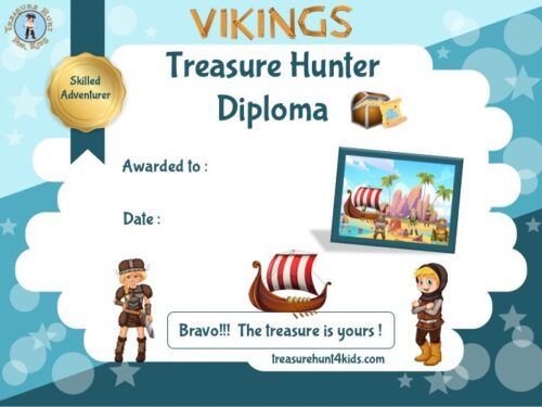 Viking birthday party game - printable treasure hunt - Treasure hunt 4 Kids
