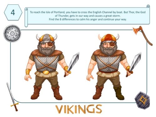 Viking birthday party game - printable treasure hunt - Treasure hunt 4 Kids