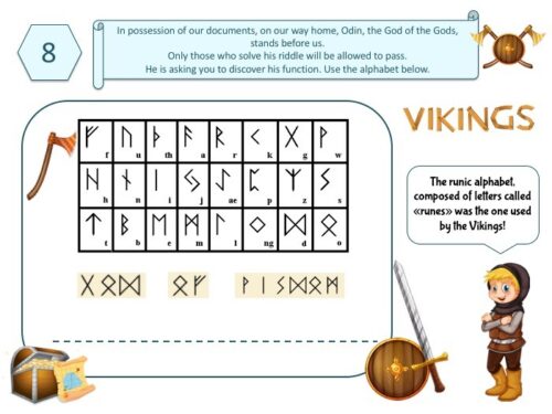 Viking treasure hunt - Printable game kit - Treasure hunt 4 Kids