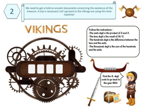 Viking treasure hunt - Printable game kit - Treasure hunt 4 Kids