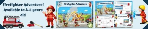 Firefighter adventure game - Printable party game - Treasure hunt 4 Kids