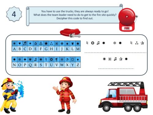 Firefighter Adventure Game - Printable party game - Treasure hunt 4 Kids