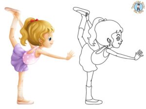 Ballet Dancing Coloring Page - Free Printables - Treasure hunt 4 Kids