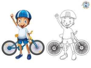 Cycling Coloring Page - Free Printables - Treasure hunt 4 Kids
