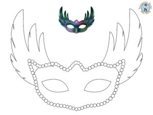 Venetian Mask Coloring Page - Free Printables - Treasure hunt 4 Kids