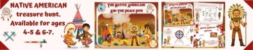 Native American treasure hunt game for kids - Treasure hunt 4 Kids