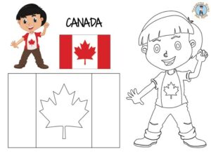 Canada Coloring Page - Free Printables - Treasure hunt 4 Kids
