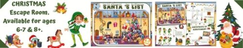 Christmas Escape Room - Santa's List (Ages 8+) - Treasure hunt 4 Kids