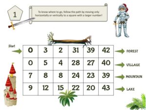 Dragon treasure hunt - Print & play game kit - Treasure hunt 4 Kids