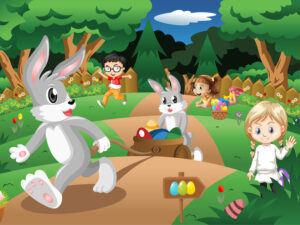 Easter Egg Hunt - Treasure hunt 4 Kids - Print & play activity
