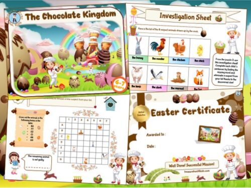 Easter Mystery Game - The Chocolate Kingdom (Ages 6–7) - Treasure hunt ...