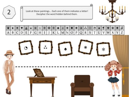 Old Manor Escape Room Kit - Home Party Game - Treasure hunt 4 Kids