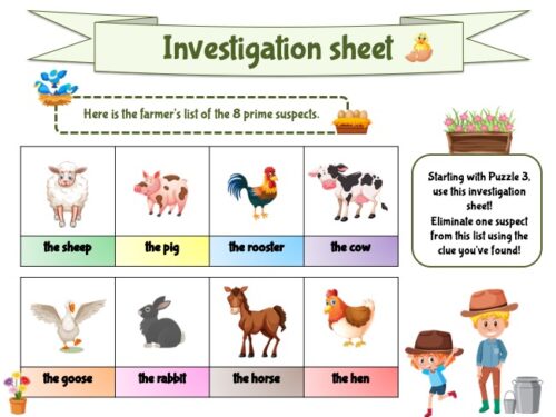 Farm Mystery Game - Printable Detective Kit for Ages 4–5 - Treasure ...