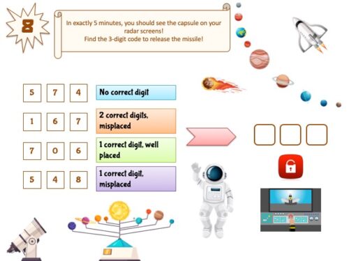 Space Escape Room Kit - Collision incoming - Treasure hunt 4 Kids