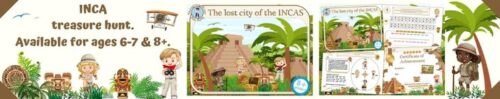 Inca treasure hunt - print & play game kit - Treasure hunt 4 Kids