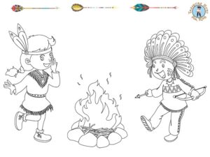 Indigenous People Coloring Page - Treasure hunt 4 Kids