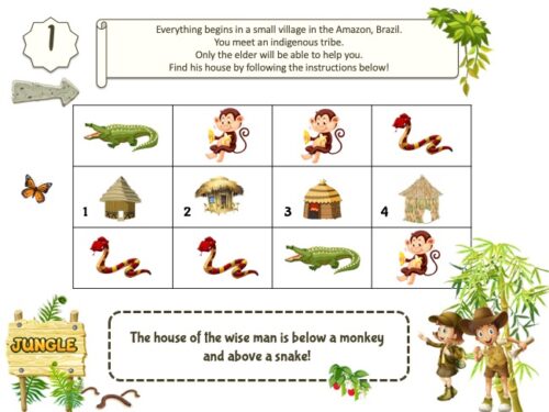 Jungle treasure hunt - Printable adventure - Treasure hunt 4 Kids