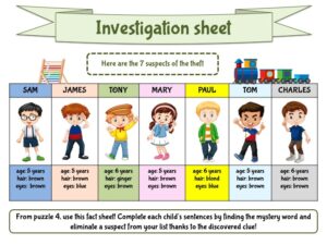 A Kindergarten Classroom Detective Game - Treasure hunt 4 Kids