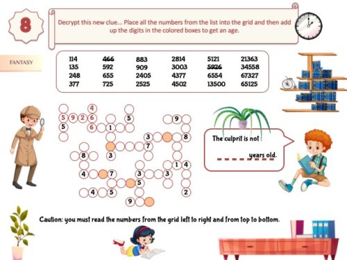 Library Mystery Game - Whodunit: The Library Theft - Treasure hunt 4 Kids