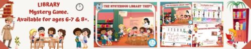Library Mystery Game - Whodunit: The Library Theft - Treasure hunt 4 Kids