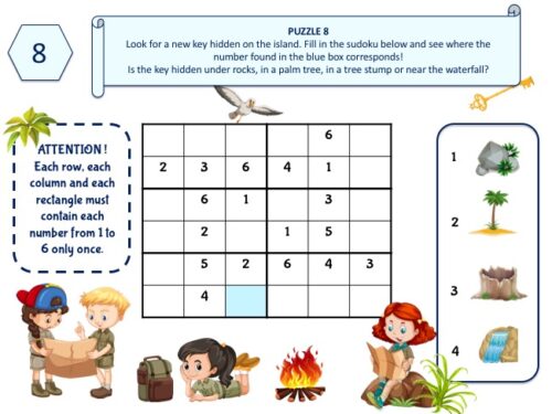Life-size game for kids - Treasure Hunt to print - Treasure hunt 4 Kids