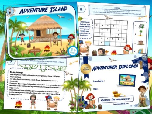 Life-size game for kids - Treasure Hunt to print - Treasure hunt 4 Kids