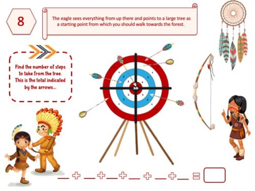 Native American party game to print (6-7 years old) - Treasure hunt 4 Kids