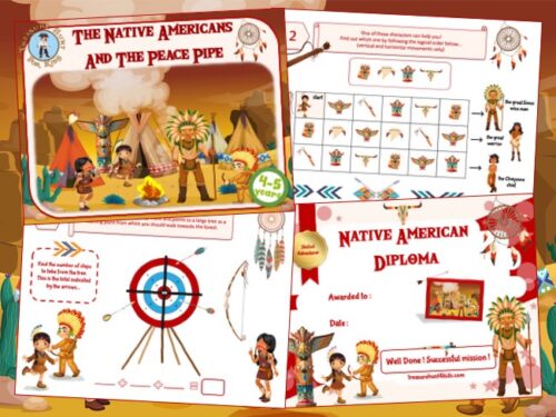 Native American treasure hunt game for kids - Treasure hunt 4 Kids