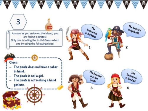 Pirate Party Game - Treasure hunt 4 Kids - Print & Play Treasure Hunt