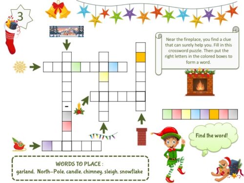 Santa's List Escape Room - Christmas Game - Treasure hunt 4 Kids