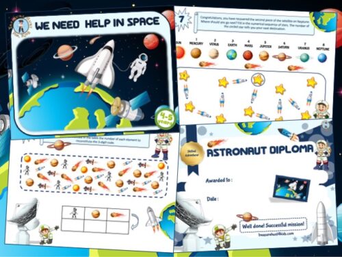 Space Expedition Mystery Game - Printable for Ages 4–5 - Treasure hunt ...