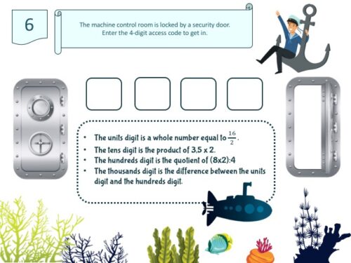 Sea Bed Escape Room - Oceanic Odyssey Treasure hunt 4 Kids