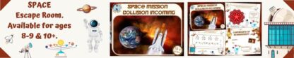 Space Escape Room Kit - Collision incoming - Treasure hunt 4 Kids