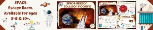 Space Escape Room Kit - Collision incoming - Treasure hunt 4 Kids