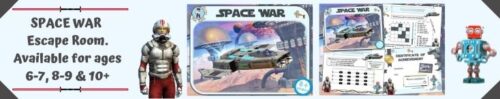 Space War Home Escape Room - Treasure hunt 4 Kids