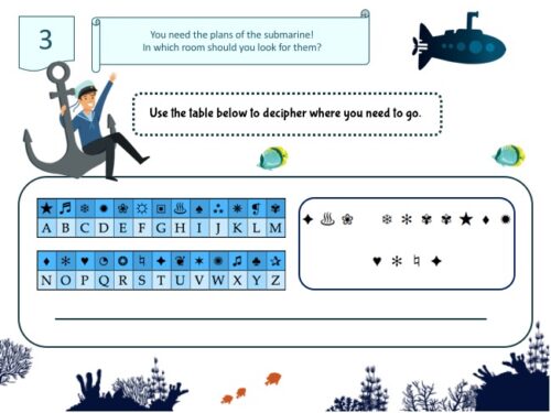 Submarine Escape Room - Deep Sea Lockdown - Treasure hunt 4 Kids