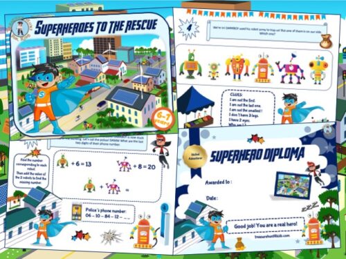 Printable Superhero Treasure Hunt Ages 6-7 - Treasure hunt 4 Kids