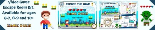 Video Game Escape Room - Escape the game - Treasure hunt 4 Kids
