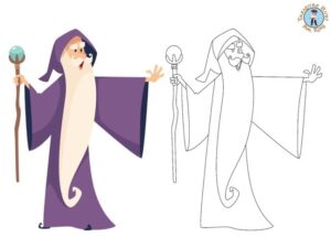 Wizard Coloring Page - Free Printables - Treasure hunt 4 Kids