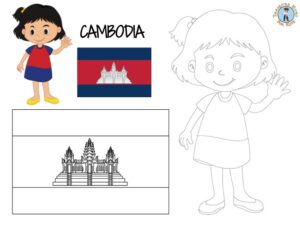 Cambodia Coloring Page - Free Printables - Treasure hunt 4 Kids