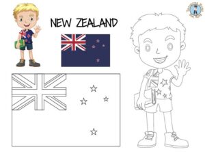 New Zealand Coloring Page - Free Printables - Treasure hunt 4 Kids