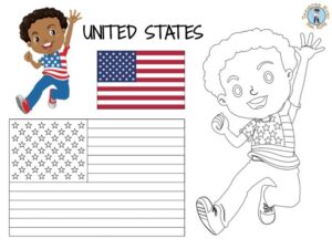 United States Coloring Page - Free Printables - Treasure hunt 4 Kids