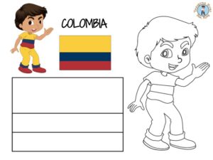 Colombia Coloring Page - Free Printables - Treasure hunt 4 Kids