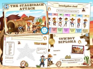 Wild West mystery game - Print & Play party game - Treasure hunt 4 Kids