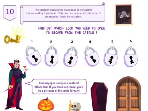 Dracula Escape Room - Home Printable Adventure - Treasure hunt 4 Kids