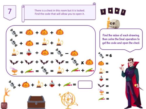 Dracula Escape Room - Home Printable Adventure - Treasure hunt 4 Kids