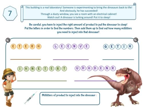 Dinosaur Adventure Game - Home Escape Room - Treasure hunt 4 Kids