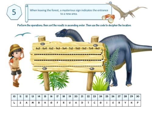 Dinosaur Adventure Game - Home Escape Room - Treasure hunt 4 Kids